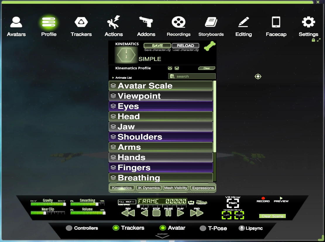 Reference - VR Menu - Profile | Mocap Fusion VR Wiki | Fandom