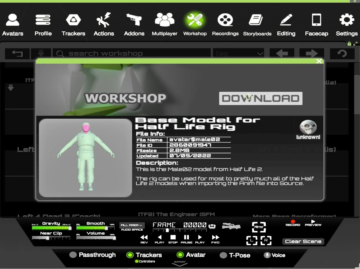 Reference - VR Menu - Steam Workshop | Mocap Fusion VR Wiki | Fandom