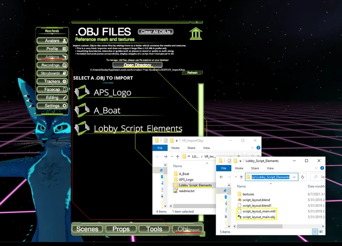 Draft - Tutorials - Using OBJ objects in Luxor | Mocap Fusion VR Wiki ...