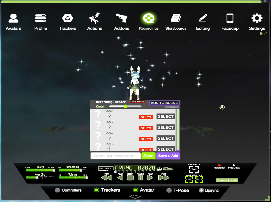 Reference - VR Menu - Recordings | Mocap Fusion VR Wiki | Fandom