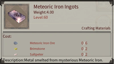 Meteoric Iron Ingot | Myth of Empires Wiki | Fandom