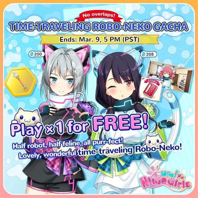 Time-Traveling Robo-Neko Gacha | Moe! Ninja Girls Wiki | Fandom