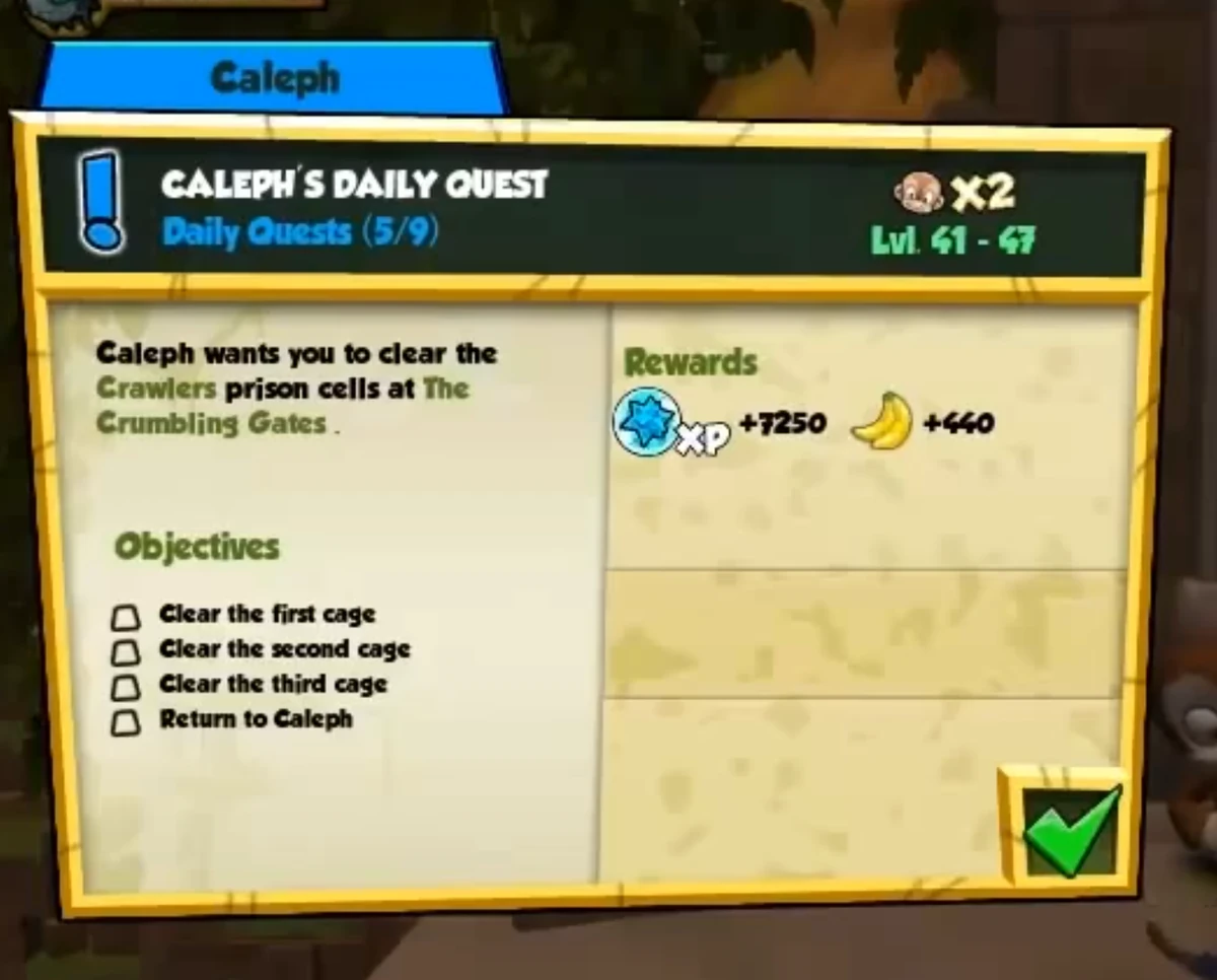 Caleph's Daily Quest | Monkey Quest Wiki | Fandom