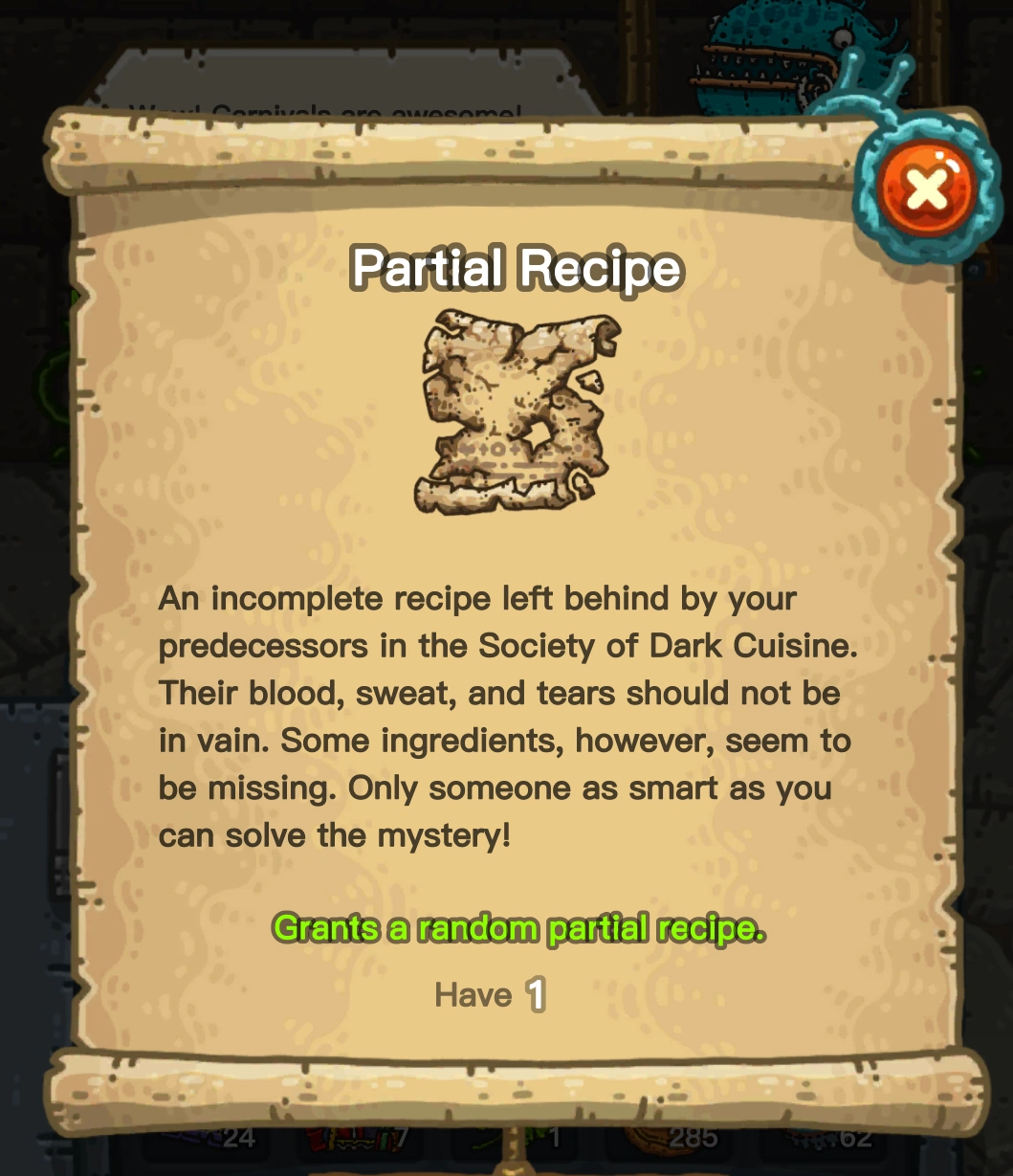 Partial Recipe | Monster Chef Wiki | Fandom