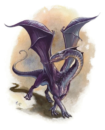 Purple And Silver Dragon