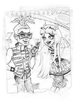 monster high coloring pages cleo and deuce