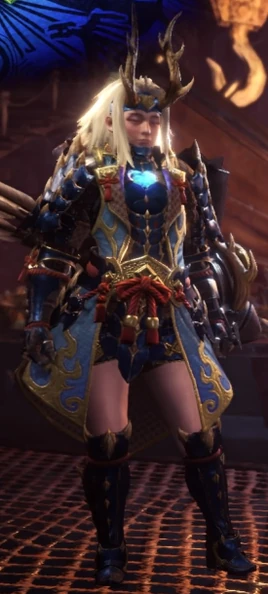 Azure Starlord α Armor (MHW) | Monster Hunter Wiki | Fandom