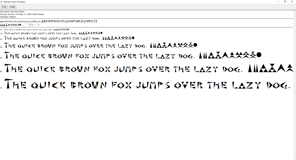 Monster Hunter Font | Monster Hunter Wiki | Fandom