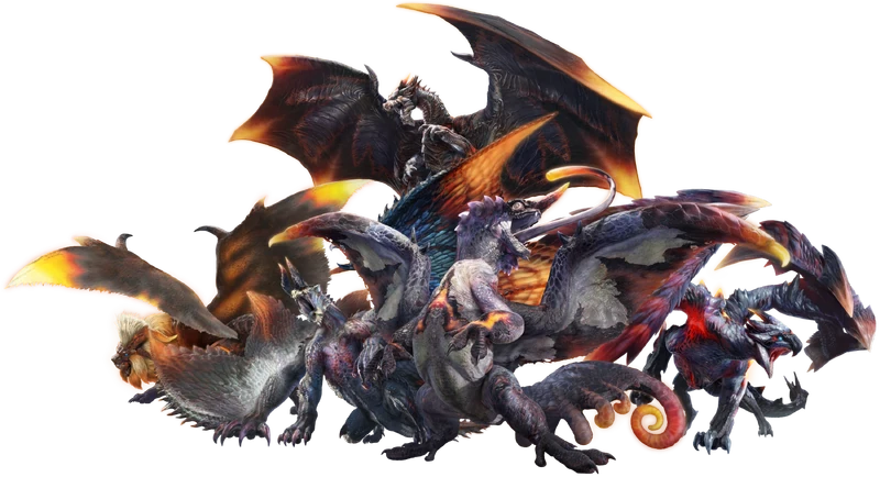 Risen Elder Dragons | Monster Hunter Wiki | Fandom