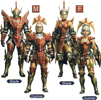 Armadura Glacial Agnaktor Blademaster Armor (MH3) Monster Hunter