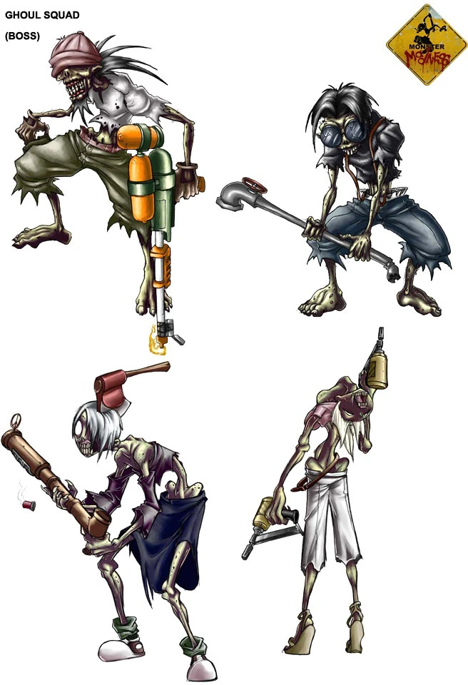 Zombie Zack,Carrie, Jennifer, and Andy | Monster Madness Wiki | Fandom