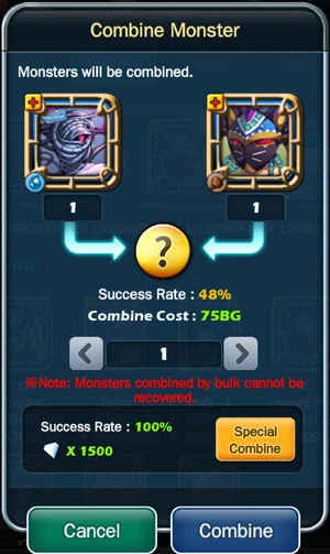 Monster Combinations | Monster Warlord Wiki | Fandom