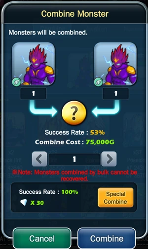 Monster Combinations | Monster Warlord Wiki | Fandom