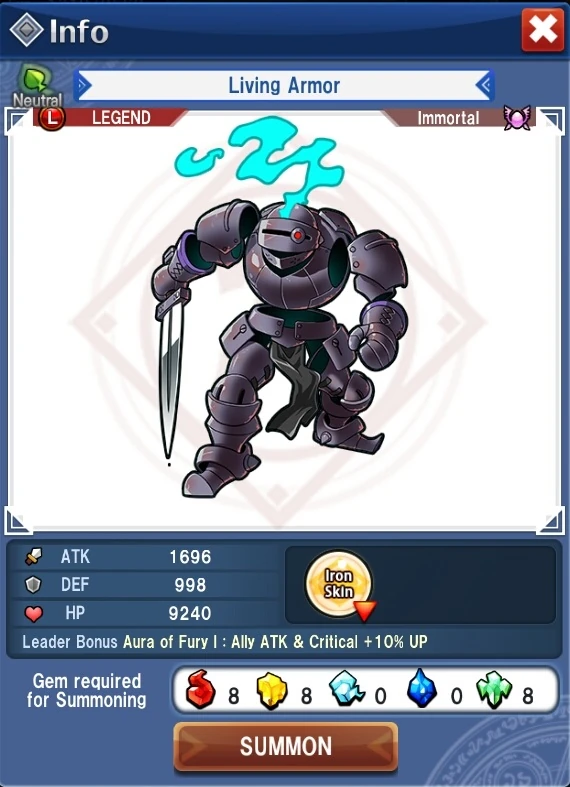 Living Armor | MonTowers2 Wiki | Fandom