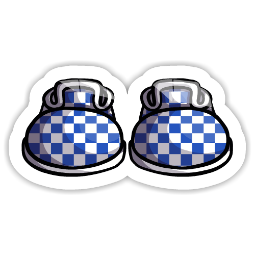 Blue Checker Shoes | Party Parrot World | Fandom