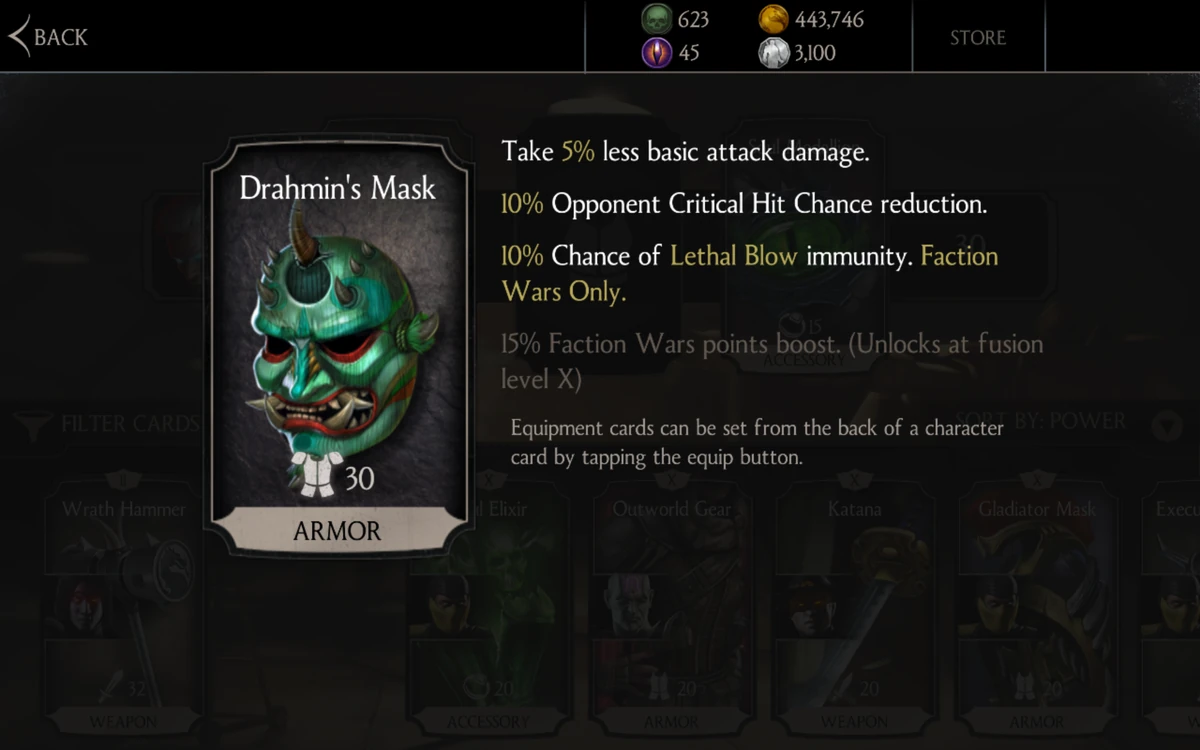 Drahmin's Mask | Mortal Kombat Mobile Wikia | Fandom