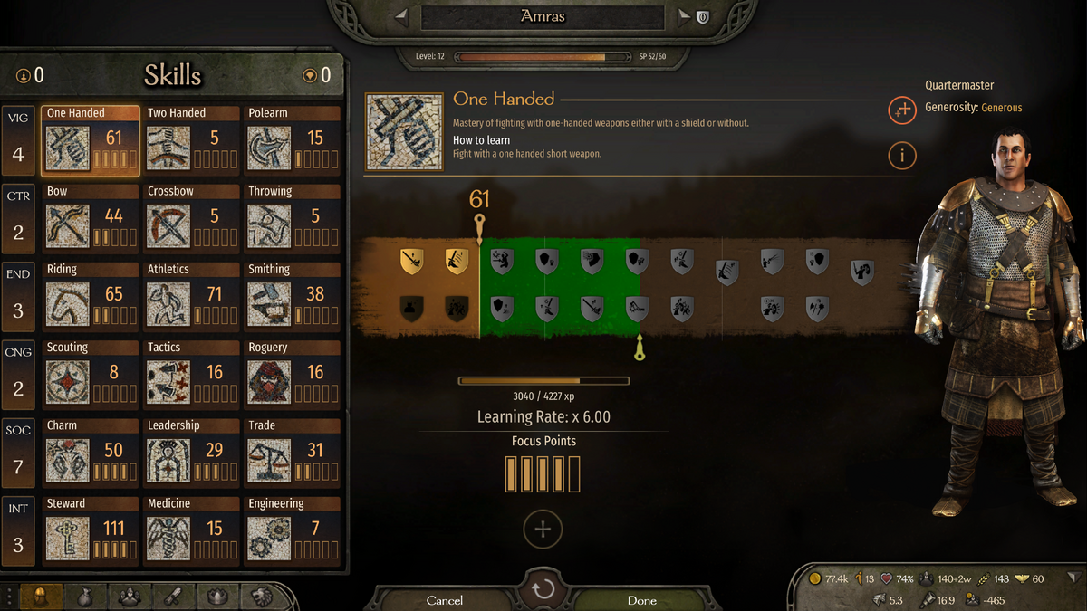 Skills Bannerlord Mount And Blade Wiki Fandom
