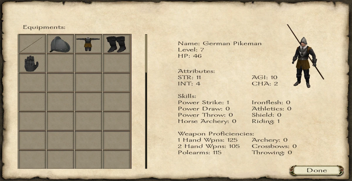 German Pikeman (veteran) | Mount & Blade Wiki | Fandom