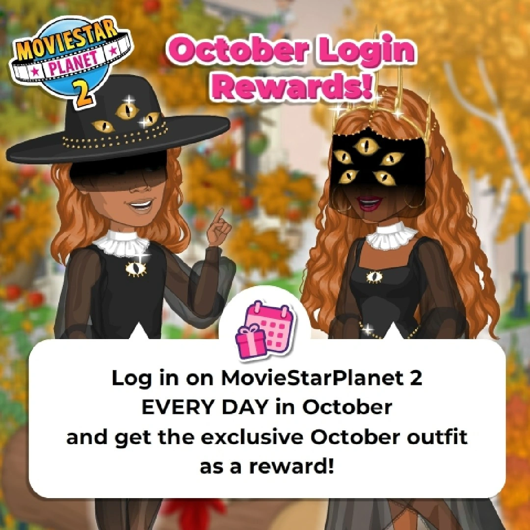 Anmelde-Belohnungen Oktober 2022 (MovieStarPlanet 2) | MovieStarPlanet ...