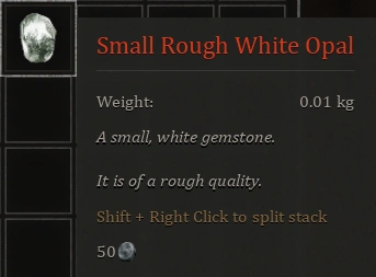 Small Rough White Opal | Mortal Online Wiki | Fandom