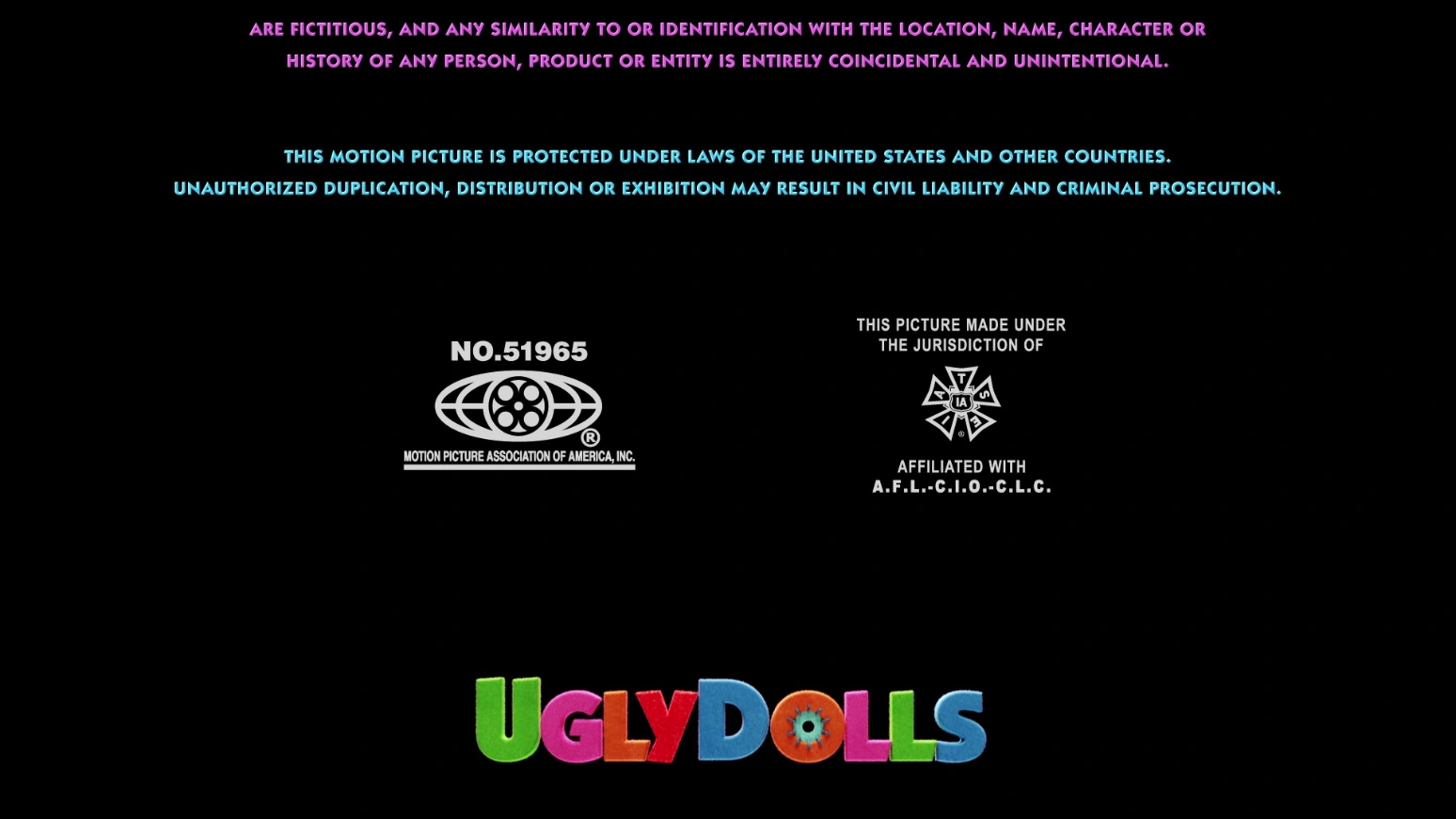 UglyDolls Credits | MPAA (Motion Picture Association of America) Wiki ...