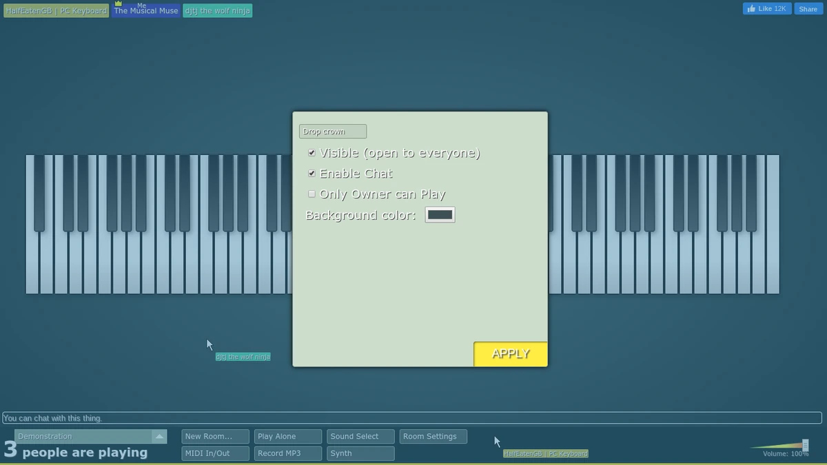 Room Settings | Multiplayer Piano Wikia | Fandom