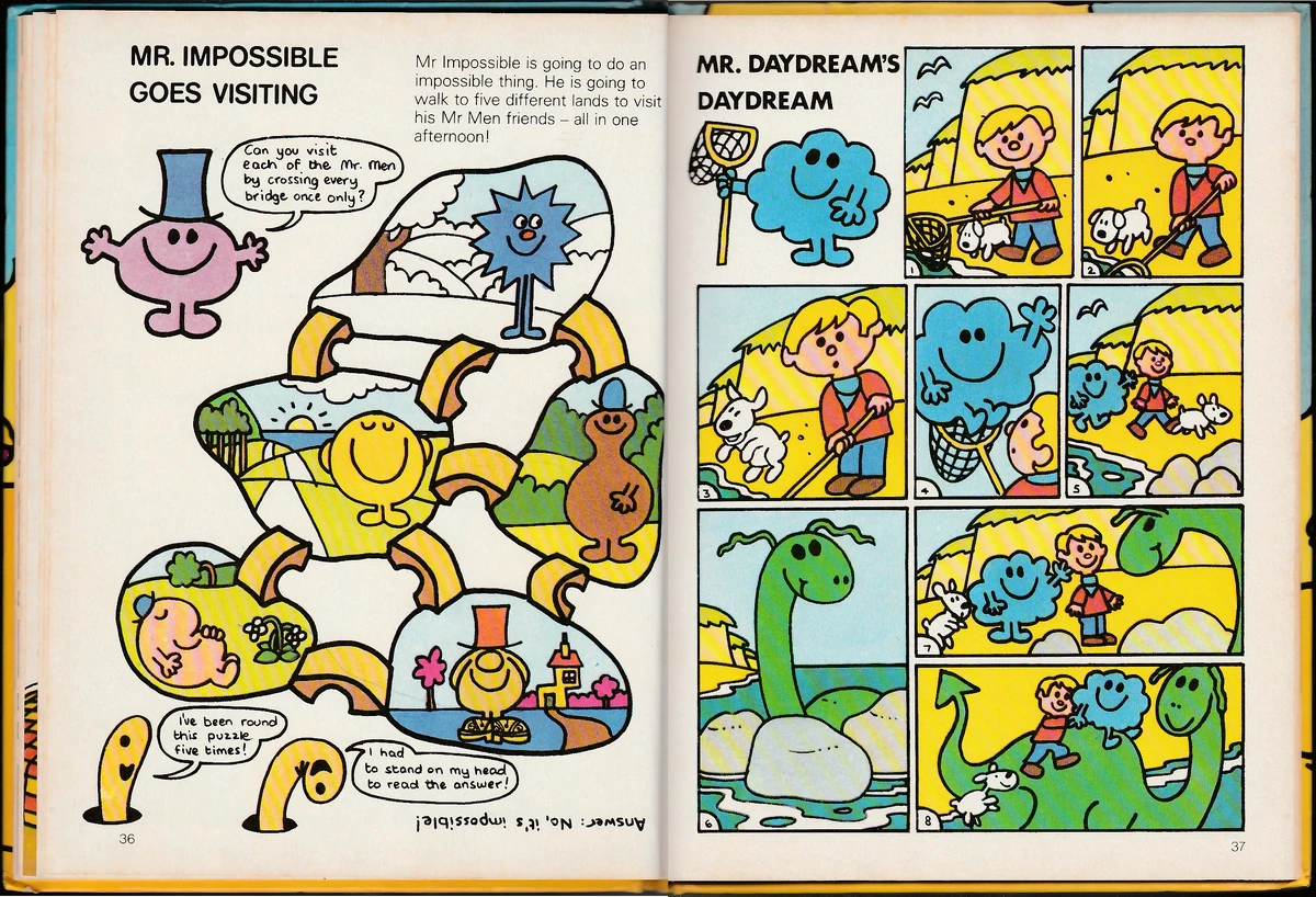 Mr. Daydream's Daydream (1980 Annual Story) | Mr. Men Wiki | Fandom