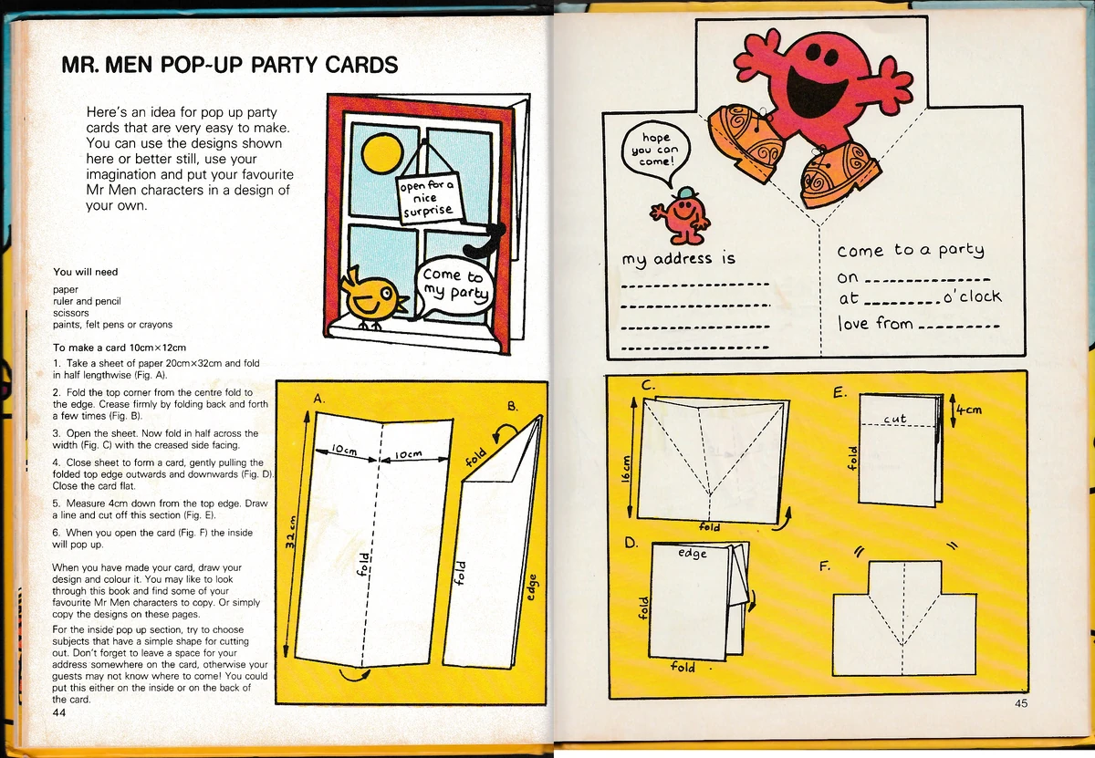 Mr. Men Pop Up Party Cards | Mr. Men Wiki | Fandom
