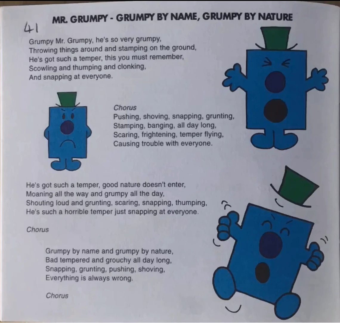 Grumpy by Name, Grumpy by Nature | Mr. Men Wiki | Fandom