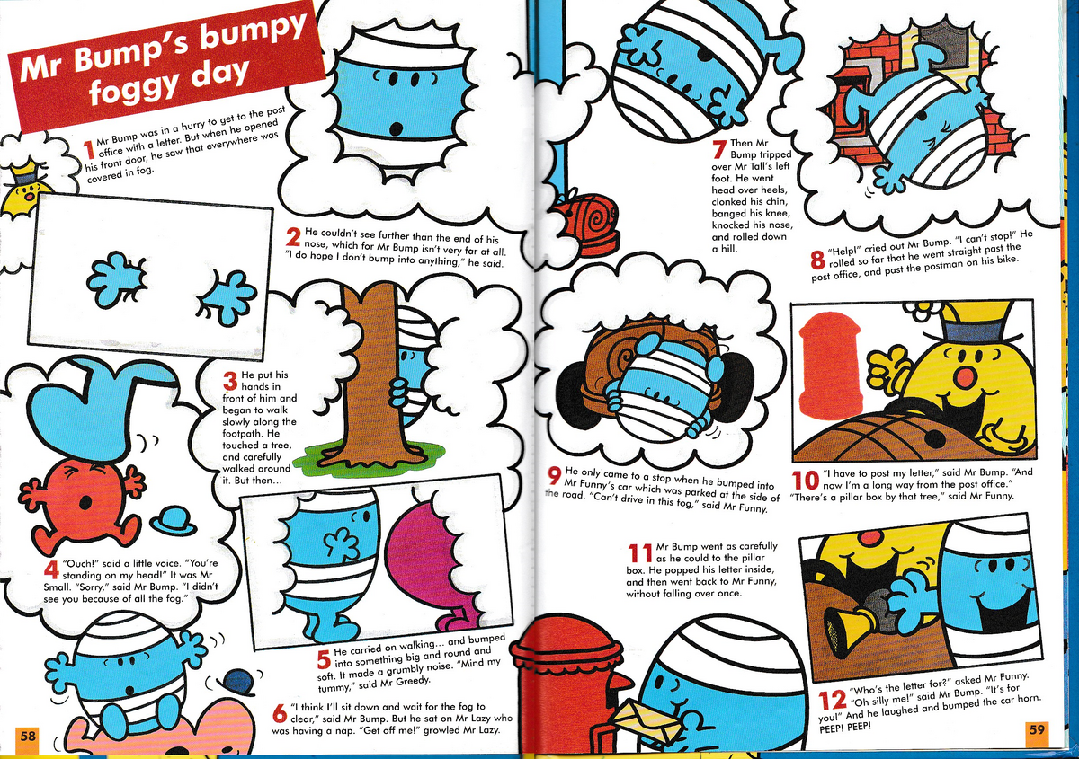 Mr Bumps Bumpy Foggy Day Mr Men Wiki Fandom