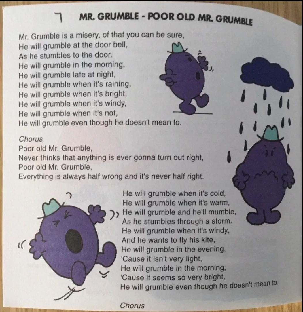 Poor Old Mr. Grumble | Mr. Men Wiki | Fandom