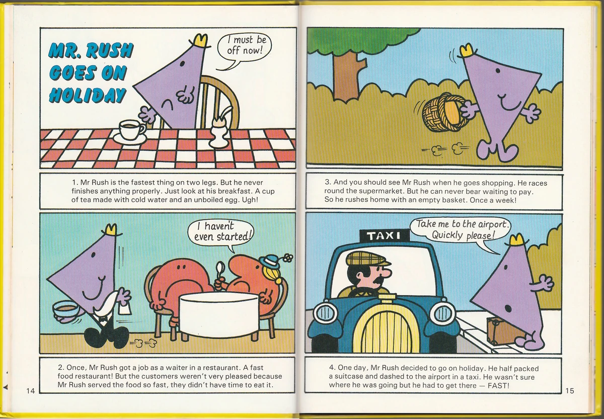 Mr. Rush Goes on Holiday | Mr. Men Wiki | Fandom