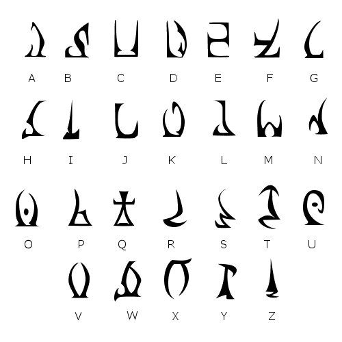 Daedric Alphabet Skyrim