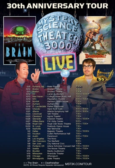 Mystery Science Theater 3000 Live - 30th Anniversary Tour | MST3K | Fandom