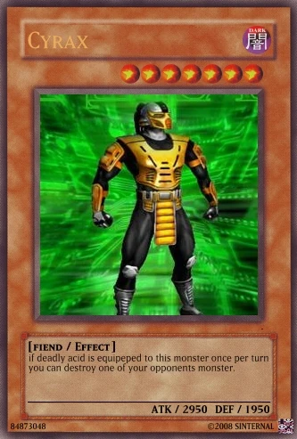 Cyrax card | Made up Characters Wiki | Fandom