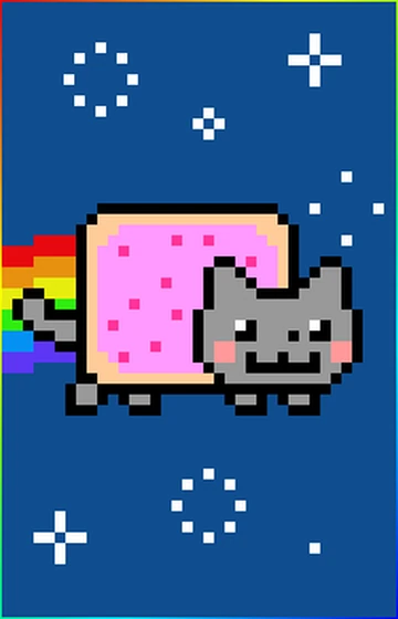 Nyan Cat Tuar Ceatha Nyan Cat Watercolor Greeting Card By Olga