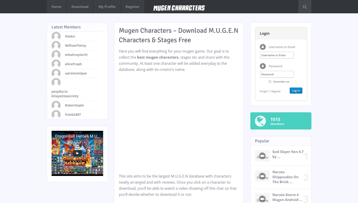 Mugen Characters | MUGEN Database | Fandom