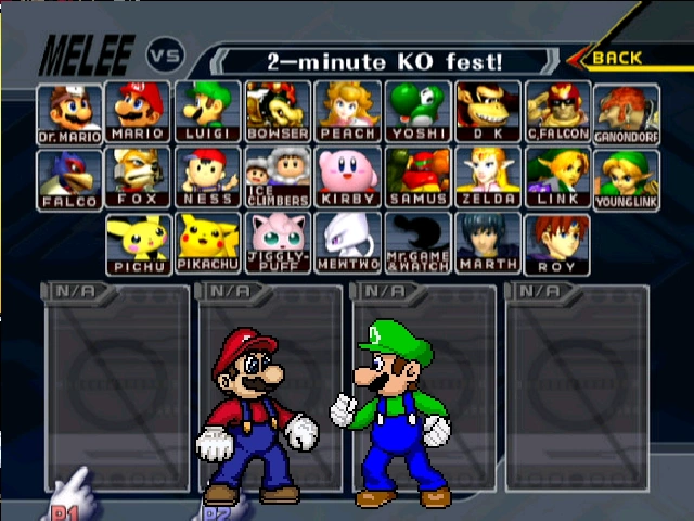 Super Smash Bros. Melee Fighter Select Screen | MUGEN Database | Fandom