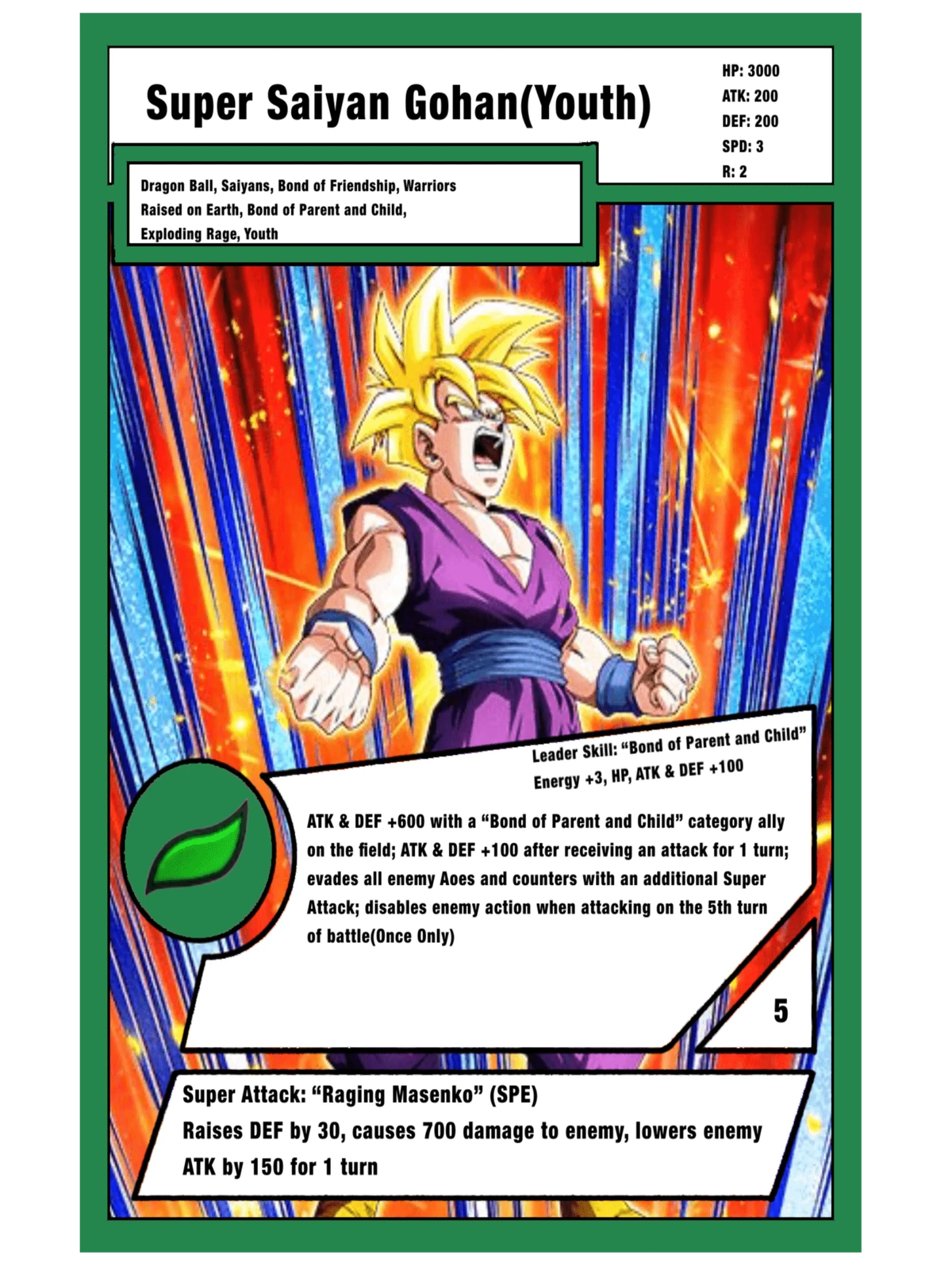 Super Saiyan Gohan(Youth)(TEQ) | Multiverse Mission Card Game Wiki | Fandom