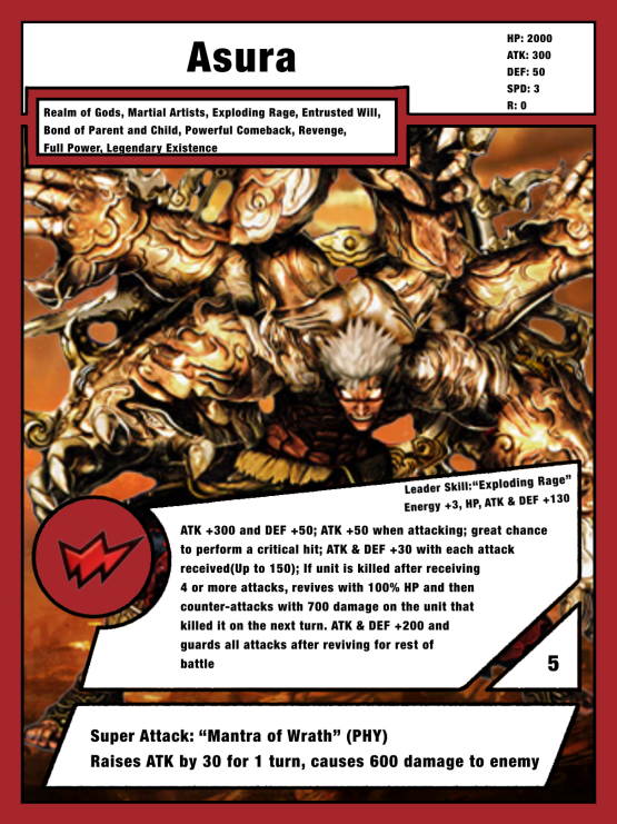 Asura(RED) | Multiverse Mission Card Game Wiki | Fandom