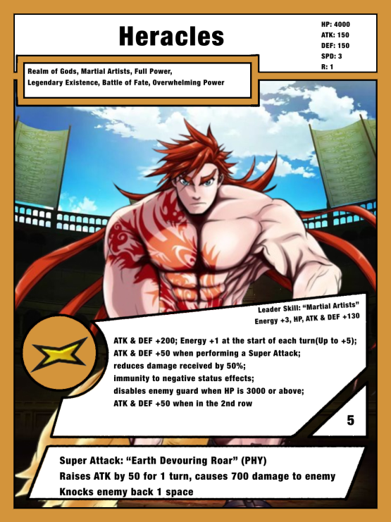 Heracles (YELLOW) | Multiverse Mission Card Game Wiki | Fandom