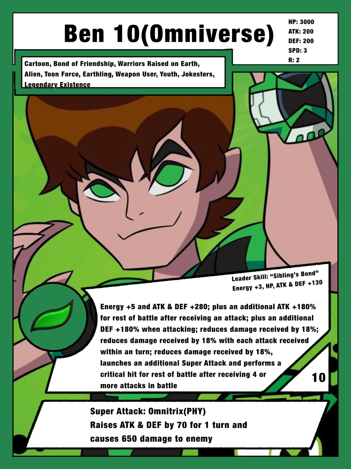 Ben 10(Omniverse) (TEQ) | Multiverse Mission Card Game Wiki | Fandom