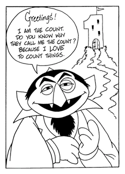 count dracula sesame street coloring pages
