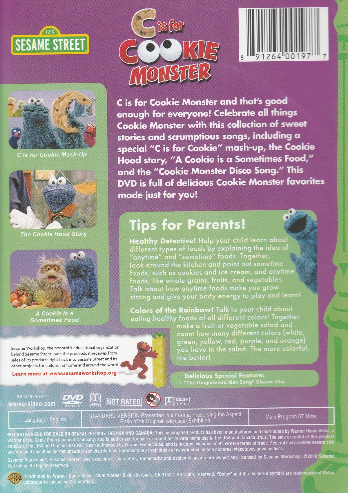 Sesame Street Cookie Monster Best Bites Dvd