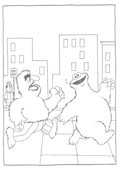 coloring pages of the cookie monster