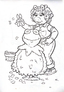 kermit piggy coloring pages