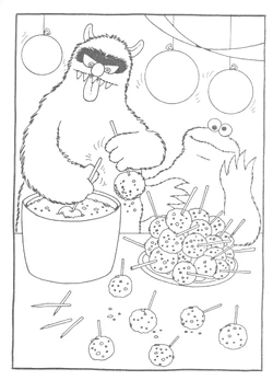 coloring pages of the cookie monster
