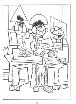 three musicians picasso coloring pages