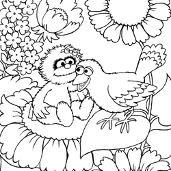rosita sesame street coloring pages