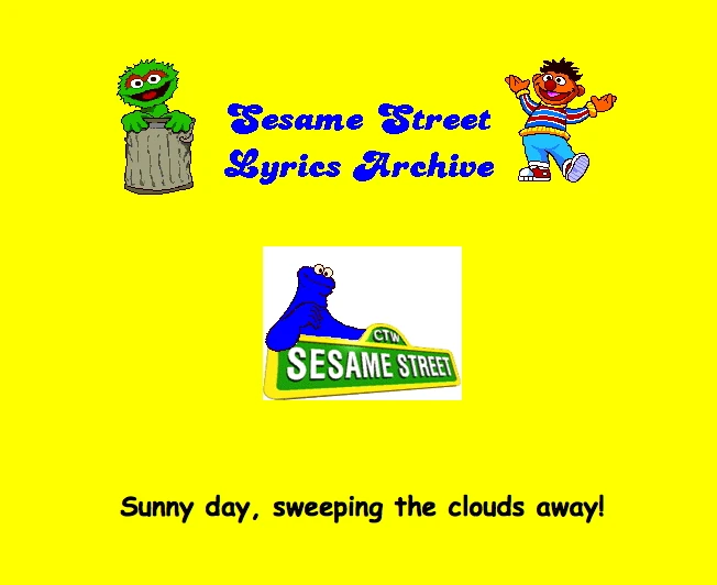 Sesame Street Lyrics Archive | Muppet Wiki | Fandom